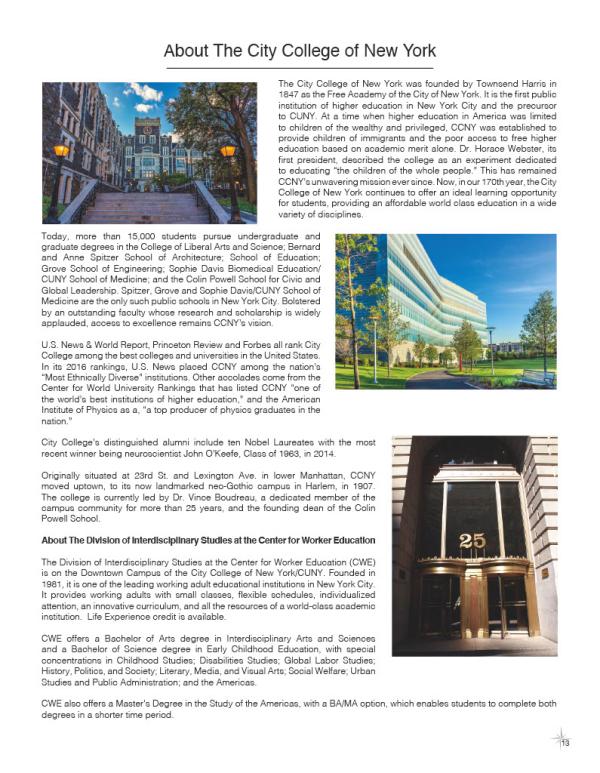 Program P13 | The City College of New York